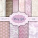 Baby GIRL Digital Paper Pack Wood Canvas Chevron Bokeh Damask Vintage ...