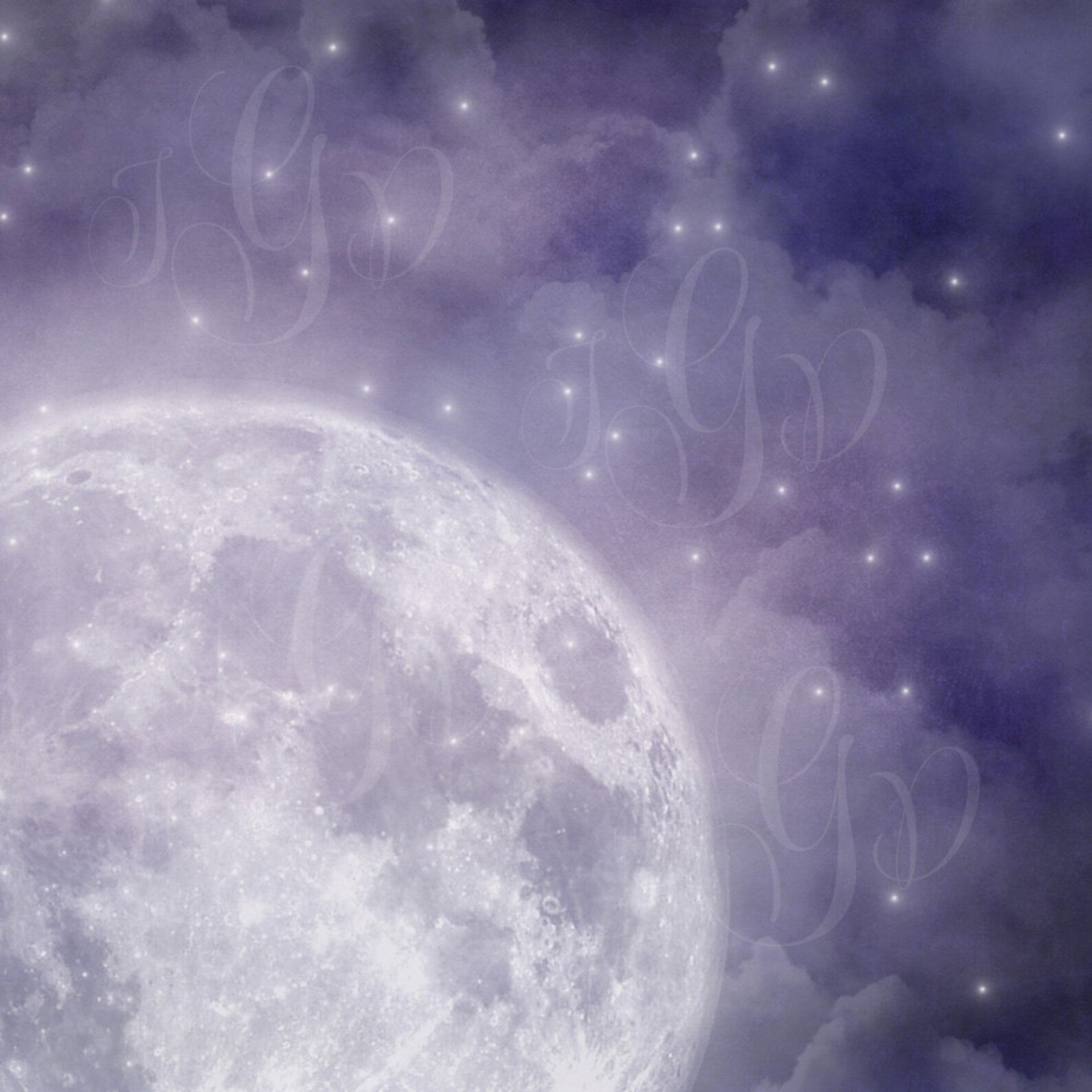 Night Digital Photography Backdrop Moon & Strars Pattern - Etsy