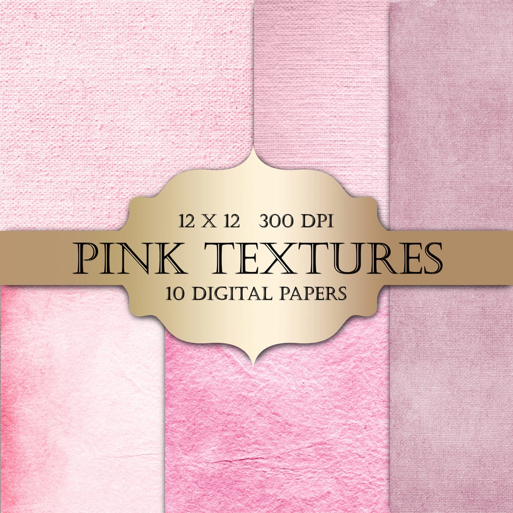Pink Digital Paper Textured Digital Papers Shabby Chic Paper - Etsy