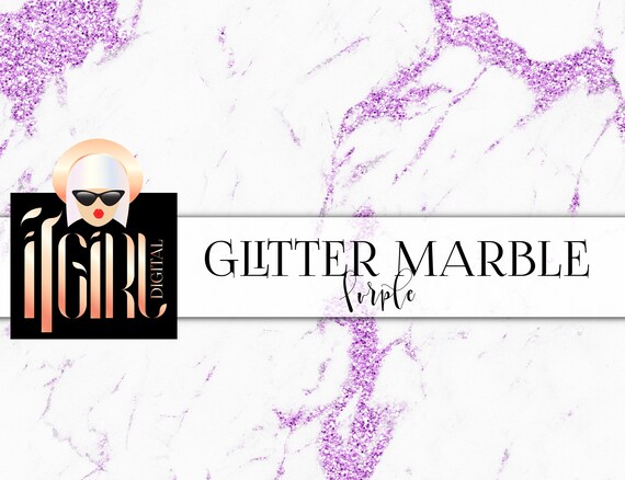 Marble Digital Paper Purple Glitter Marble Luxury Digital - Etsy