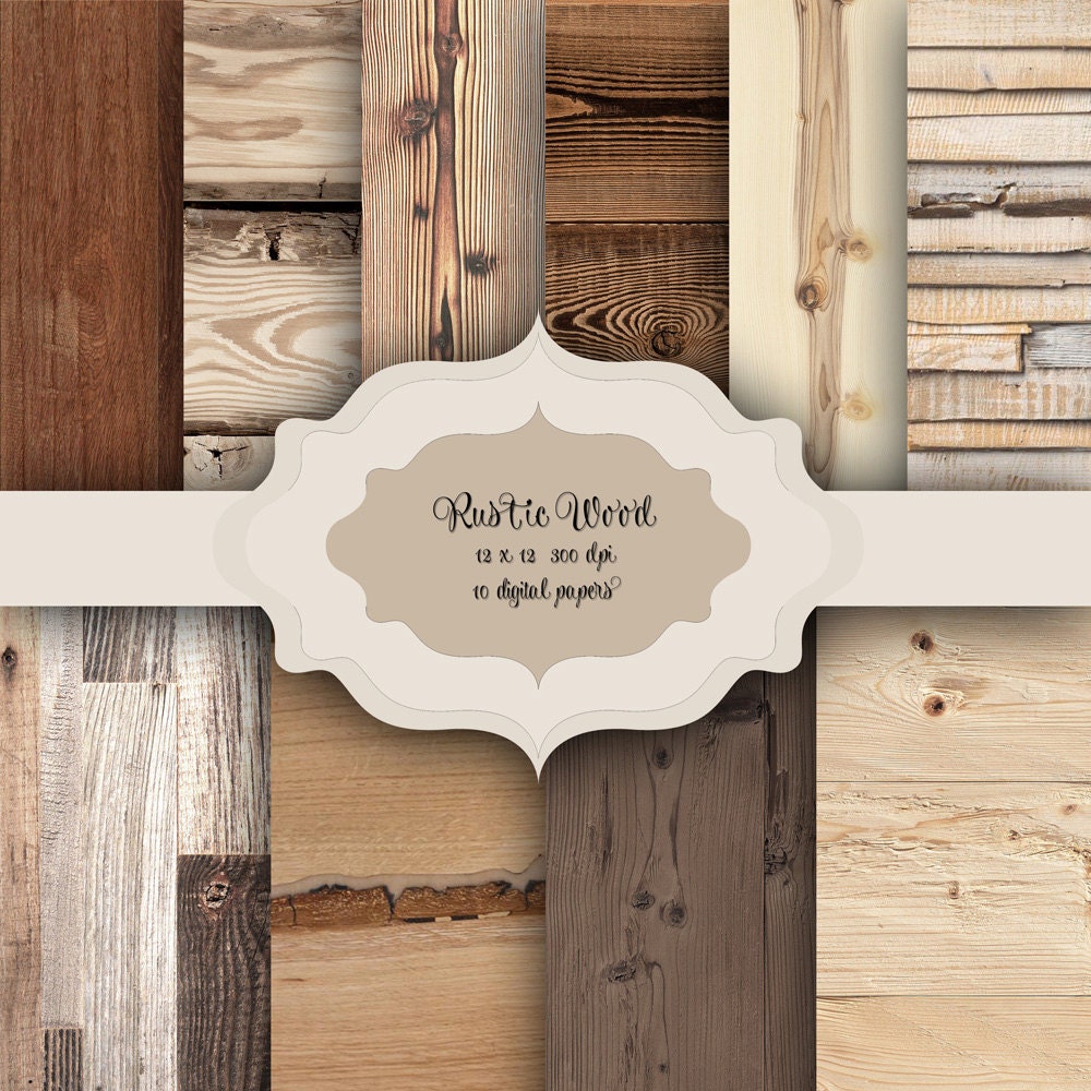 Rustic Wood Digital Paper Pack Natural Wood Pattern - Etsy