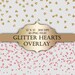 Glitter Hearts Digital Clip Art Overlay Valentines Hearts Gold & Pink ...