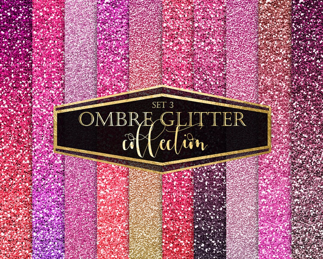 Pink Ombre Glitter Digital Paper Pink Glitter Glitter Digital Paper ...