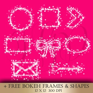 Bokeh String Lights Digital Clip Art Overlay - Bunting Fairy Lights ...