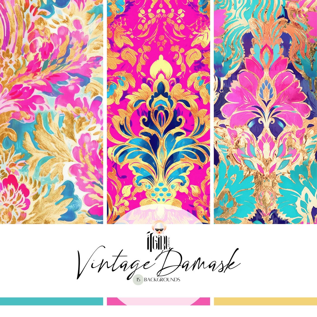 Vintage Gold Damask Digital Paper: Glam Victorian Planner Pages (digital Download) - Etsy