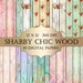 Shabby Chic Wood Digital Paper Pastel Rustic Wood Grunge Gold Floral ...