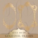 Gold Foil Frames Digital Clip Art - Hand Drawn Gold Frames Transparent ...
