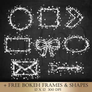 Bokeh String Lights Digital Clip Art Overlay - Bunting Fairy Lights ...