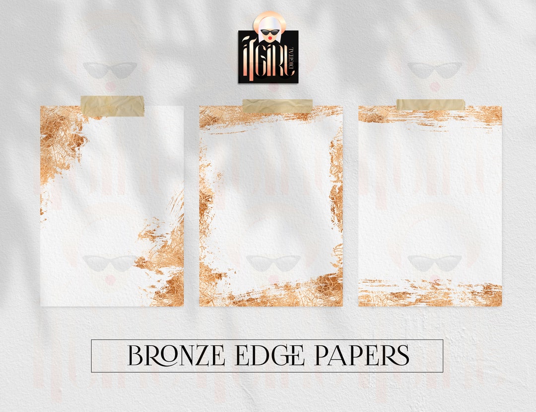 Bronze Foil Edge Paper: Wedding Invitation Template Printable Note ...