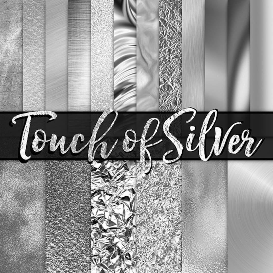 Silver Foil Textures: Metallic Digital Paper (digital Download) - Etsy
