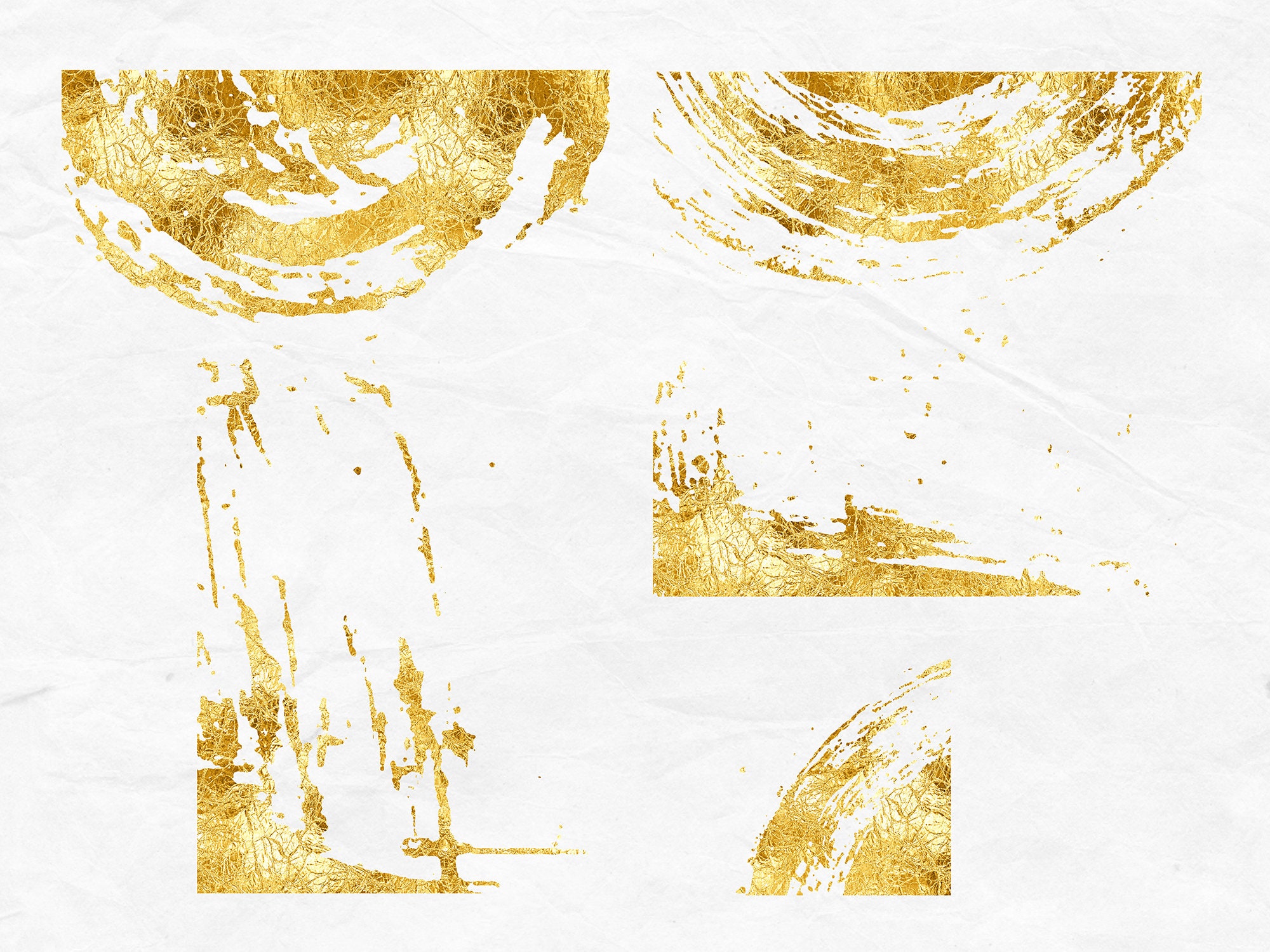 Gold Borders Clipart Gold Foil Overlays Gold Frames Gold - Etsy