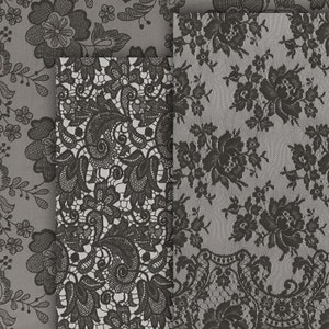 Black Lace Digital Paper Pack: Vintage Shabby Backgrounds (digital ...