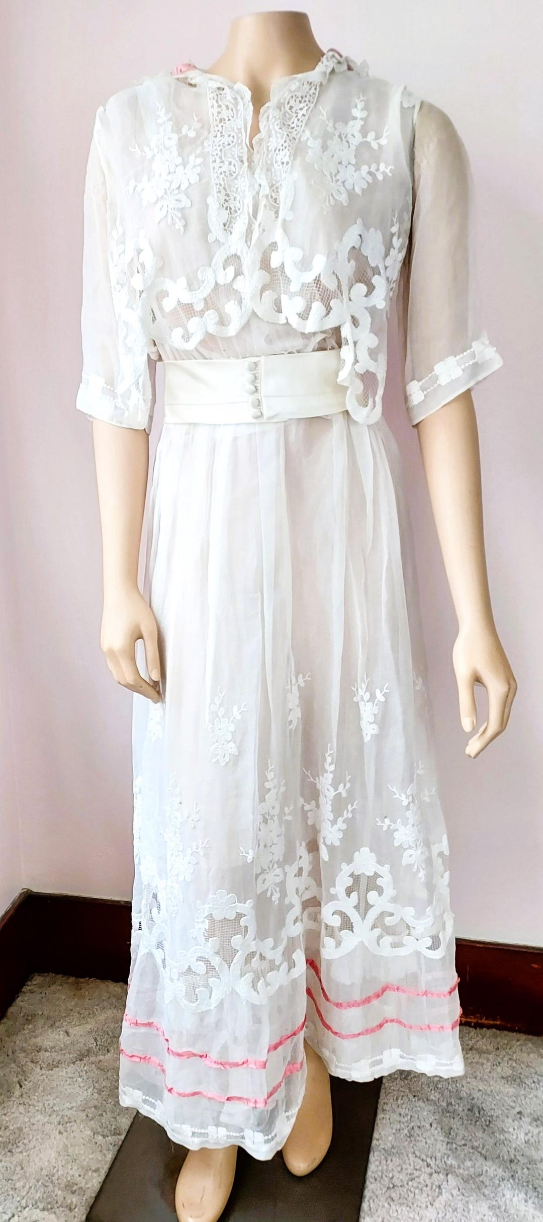1910s Edwardian Tea Dress – Labelled "scruggs Vandervoort Barney Dry ...