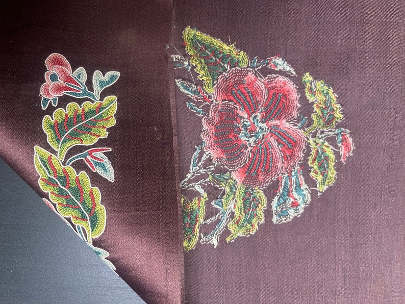 Antique Slipper Fronts Fine Silk Embroidered Slippers Vintage Home ...