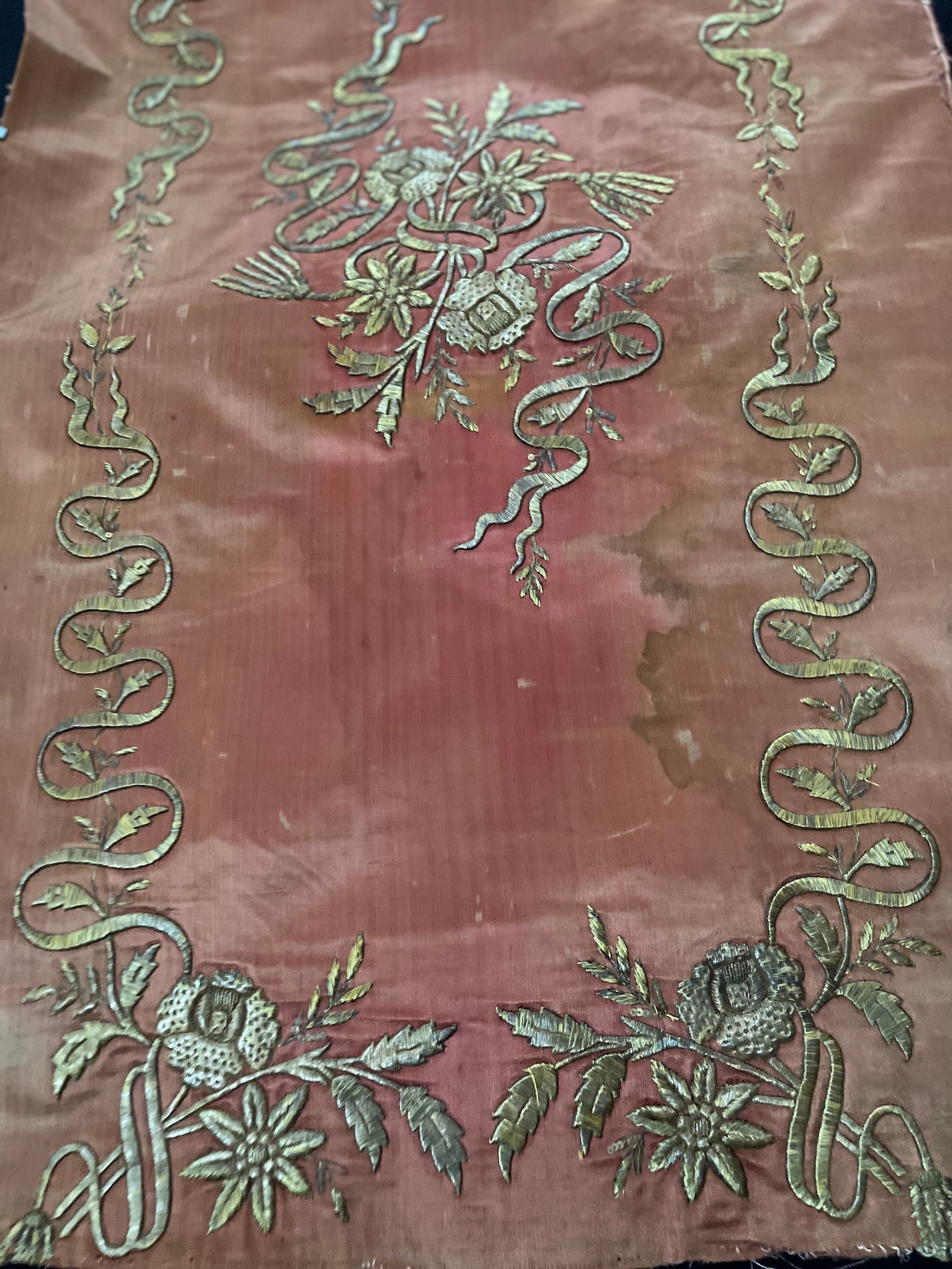 Antique Ottoman Silk Embroidery 19th Century Embroidered Panel Silk ...