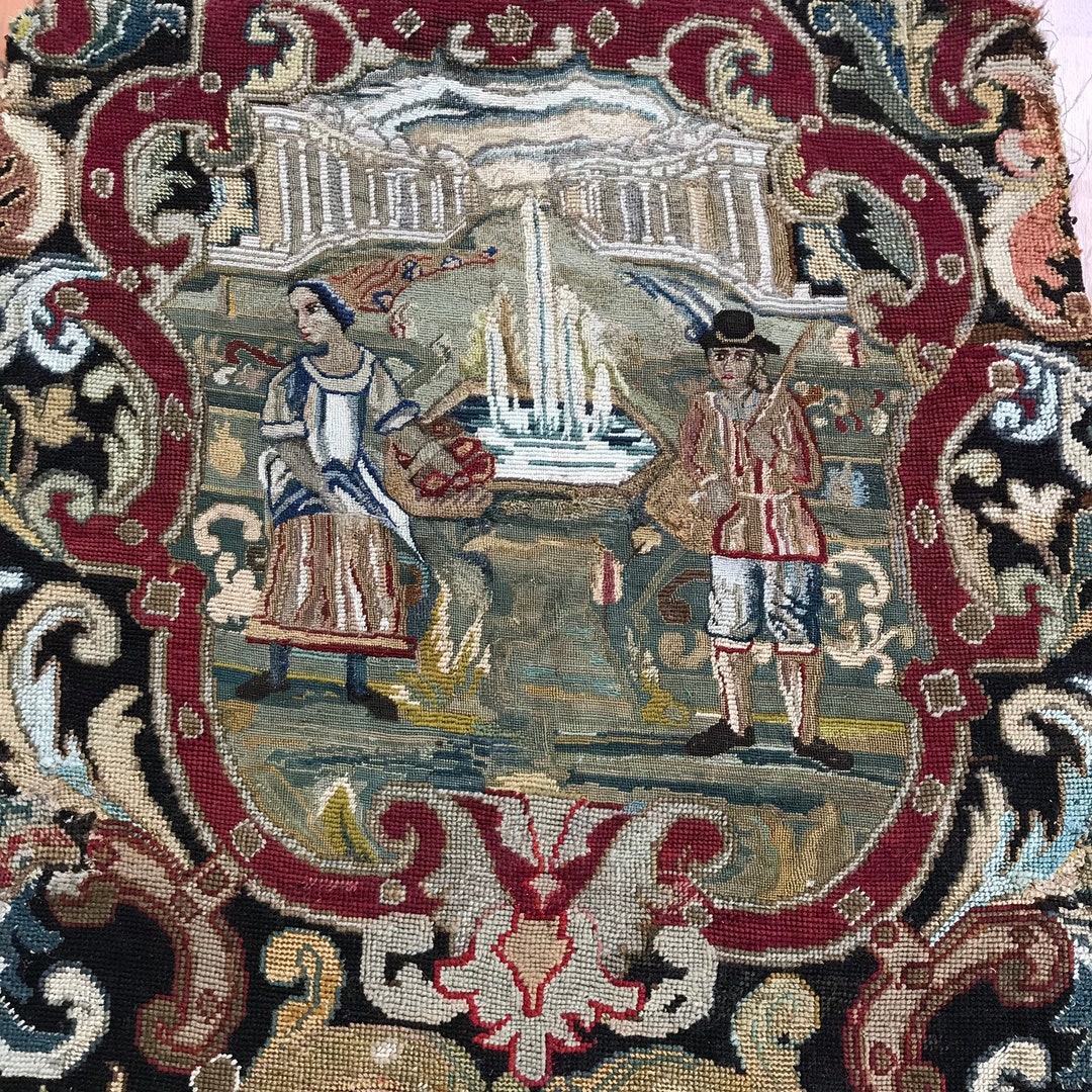 Antique Tapestry Antique Embroidery Collectible Textile Antique ...