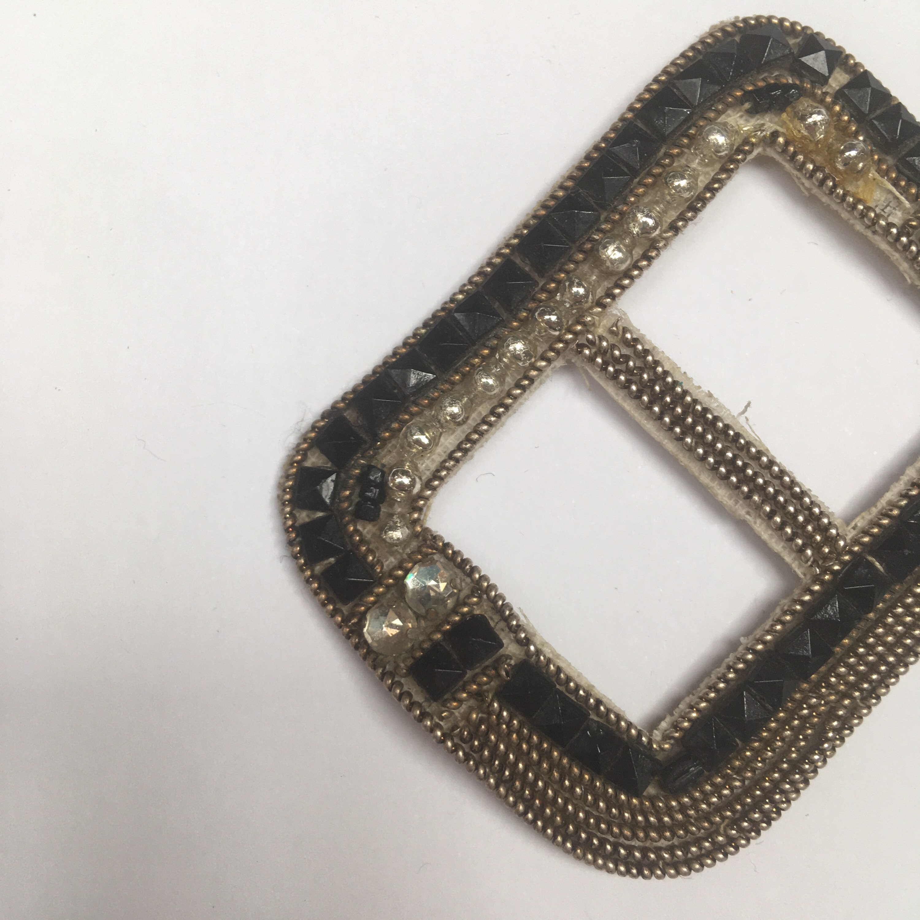 Vintage Faux Belt Buckle Sequinned and Beaded Buckle 1920s Flapper ...