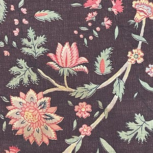 Antique Floral Chintz Fabric Panel Collectible Antique Textiles Vintage ...
