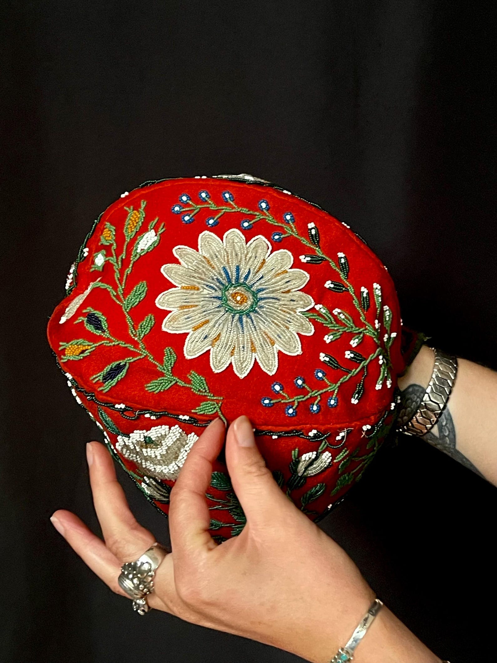 Glengarry Bonnet Hat Iraqoui Beaded Antique Collectable Home Decor ...