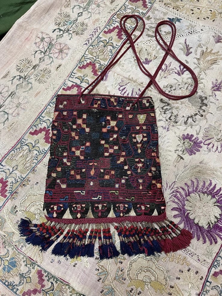 Antique Embroidered Bag Traditional Greek Embroidery Vintage ...