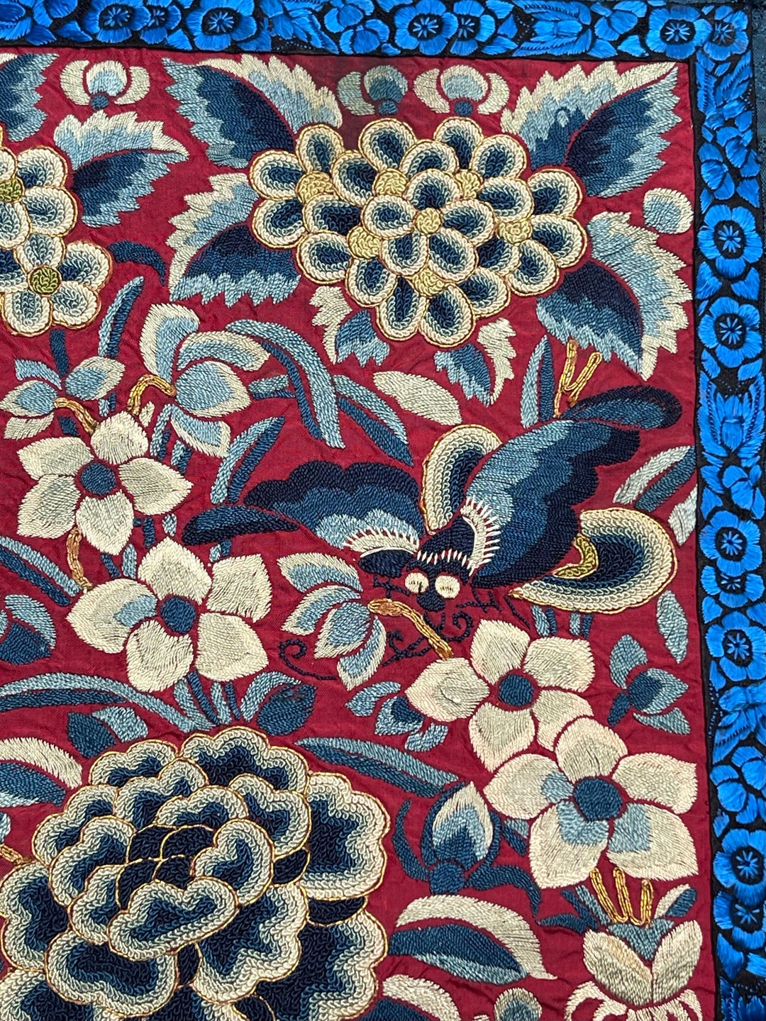 Embroidered Antique Silk Panel Traditional Embroidered Panel Chinese ...