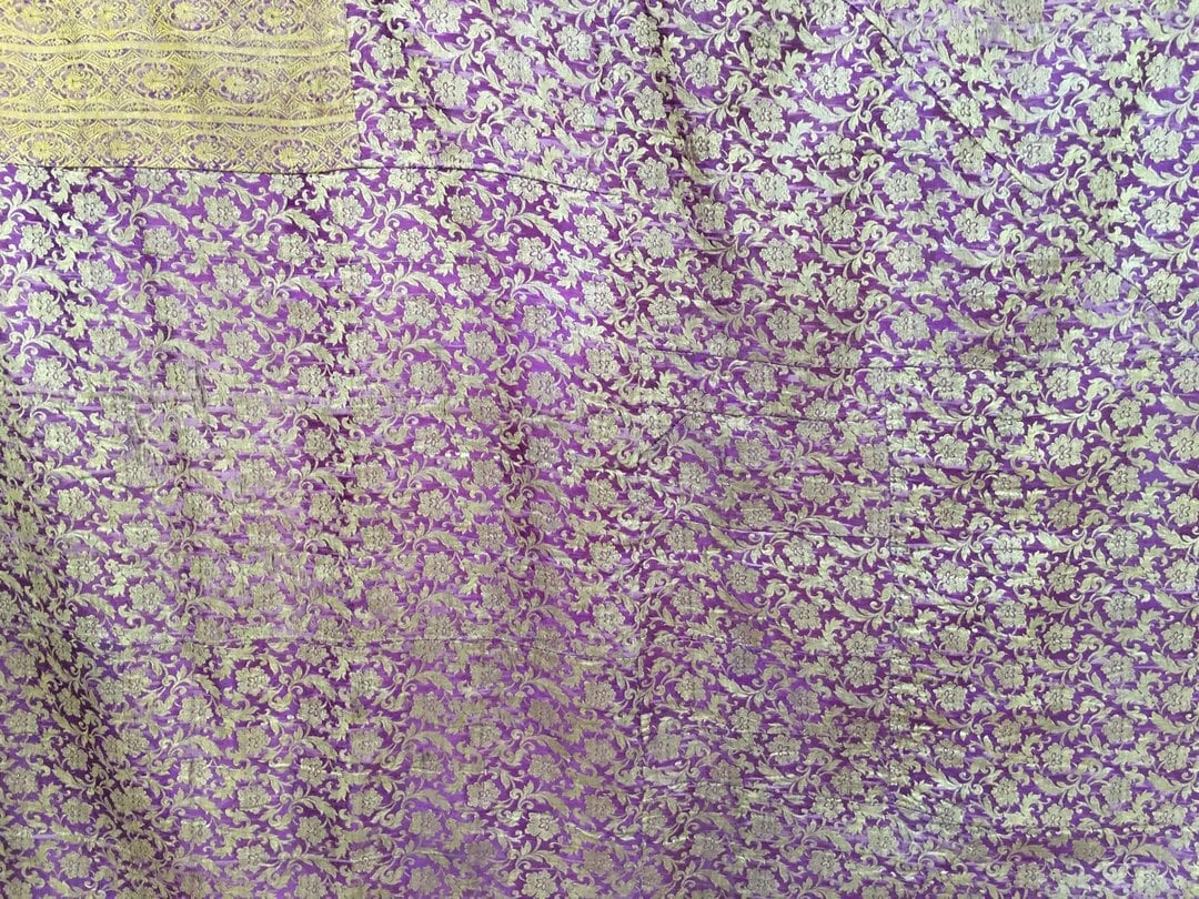 Antique Silk Brocade Varanasi India Wall Hanging Home Decor Interior ...