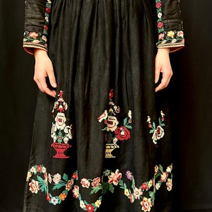 Antique Folk Costume Dress Hand Embroidered Dress Traditional Costume ...