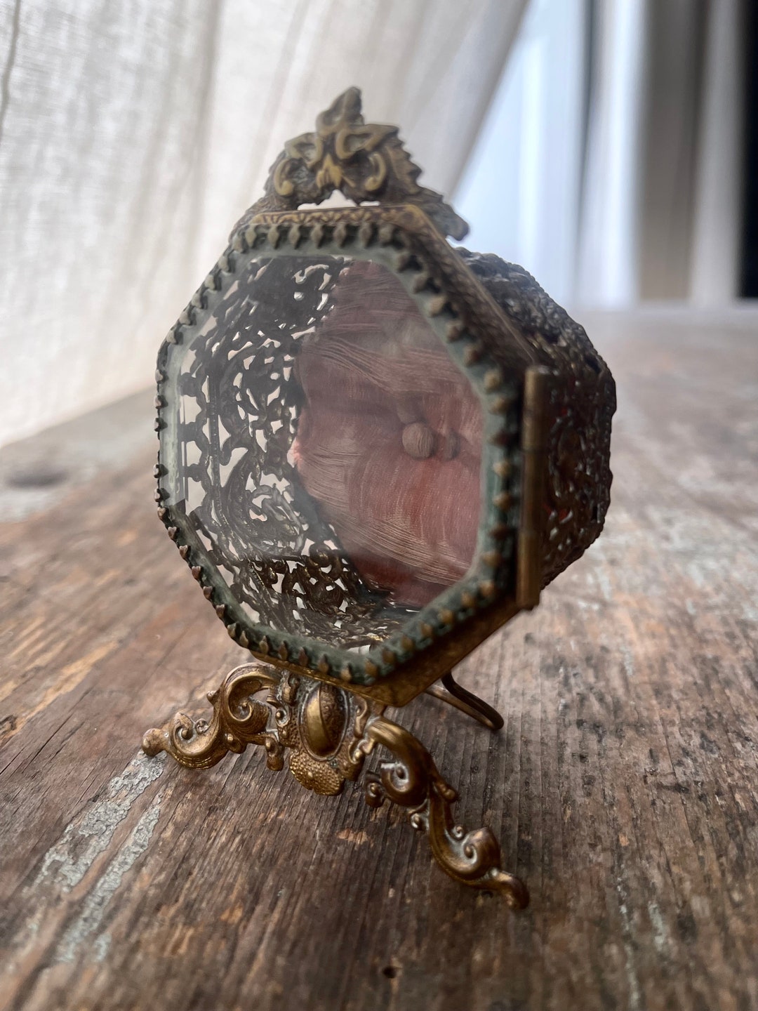 Collectable Antique Watch Display Case Cut Glass Jewellery Box ...