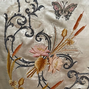 Antique Ottoman Silk Embroidery 19th Century Embroidered Panel Silk ...