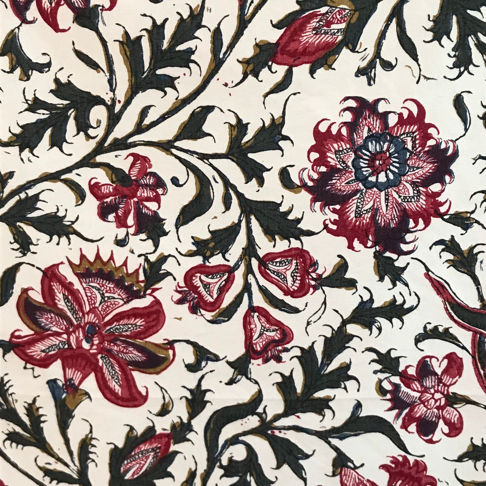Vintage Indienne Textile Indian Style Panel Cover Collectable Block ...