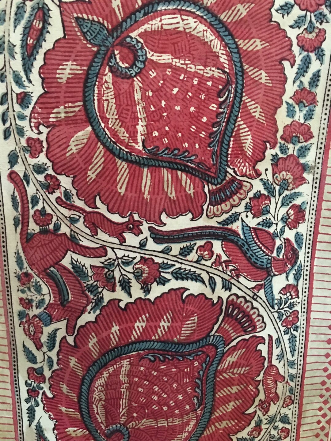 Antique Rare Block Print Panel Indian Antique Fabric 18th Century ...