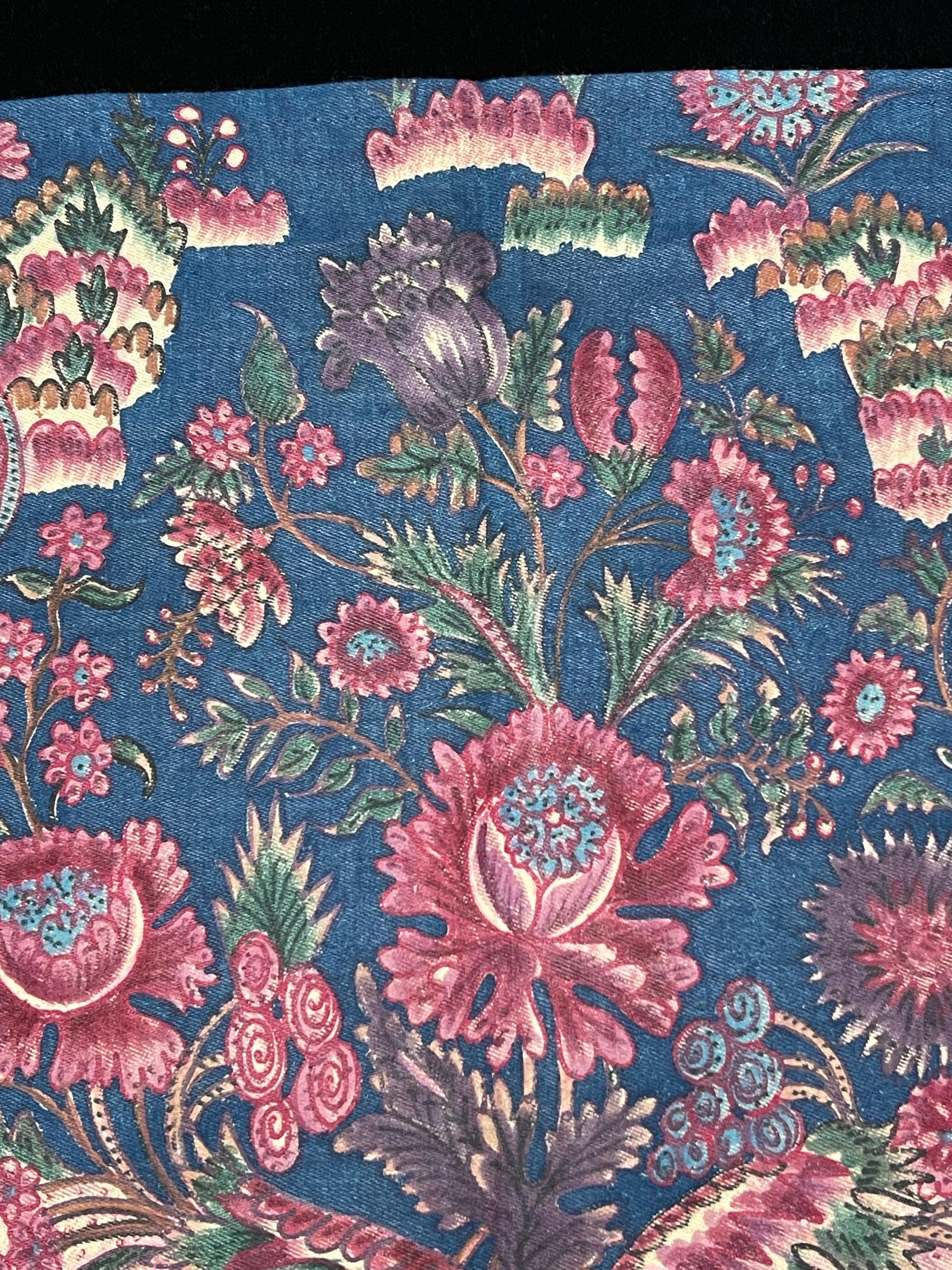 Antique Handpainted Chintz Fabric Dutch Bauwen Collectible Traditional ...
