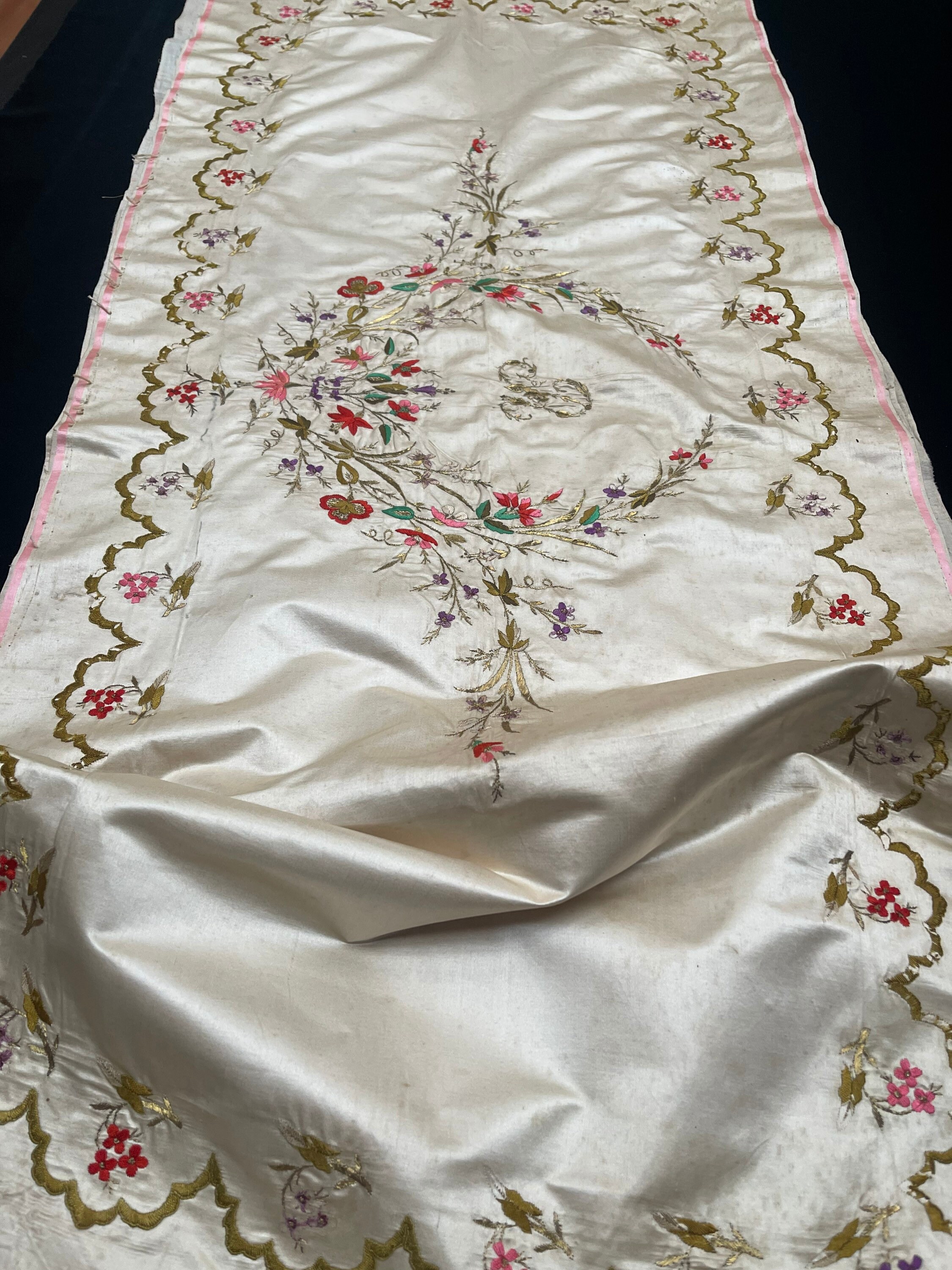 Antique Silk Embroidered Panels Traditional Ottoman Embroidery Antique ...