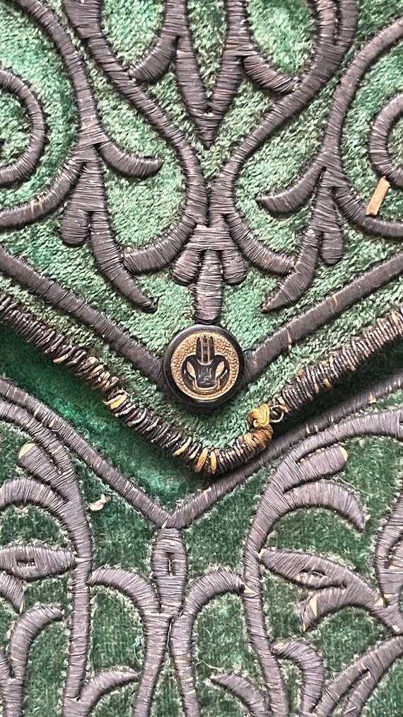 Antique Ottoman Bag Cutwork Leather & Velvet Purse Tr… - Gem