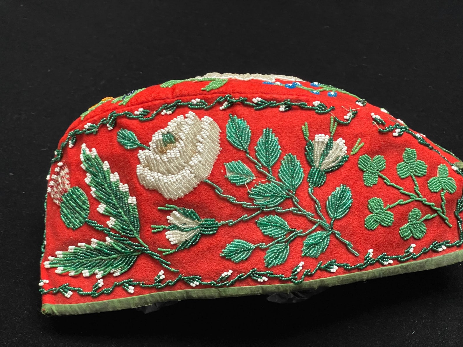 Glengarry Bonnet Hat Iraqoui Beaded Antique Collectable Home Decor ...