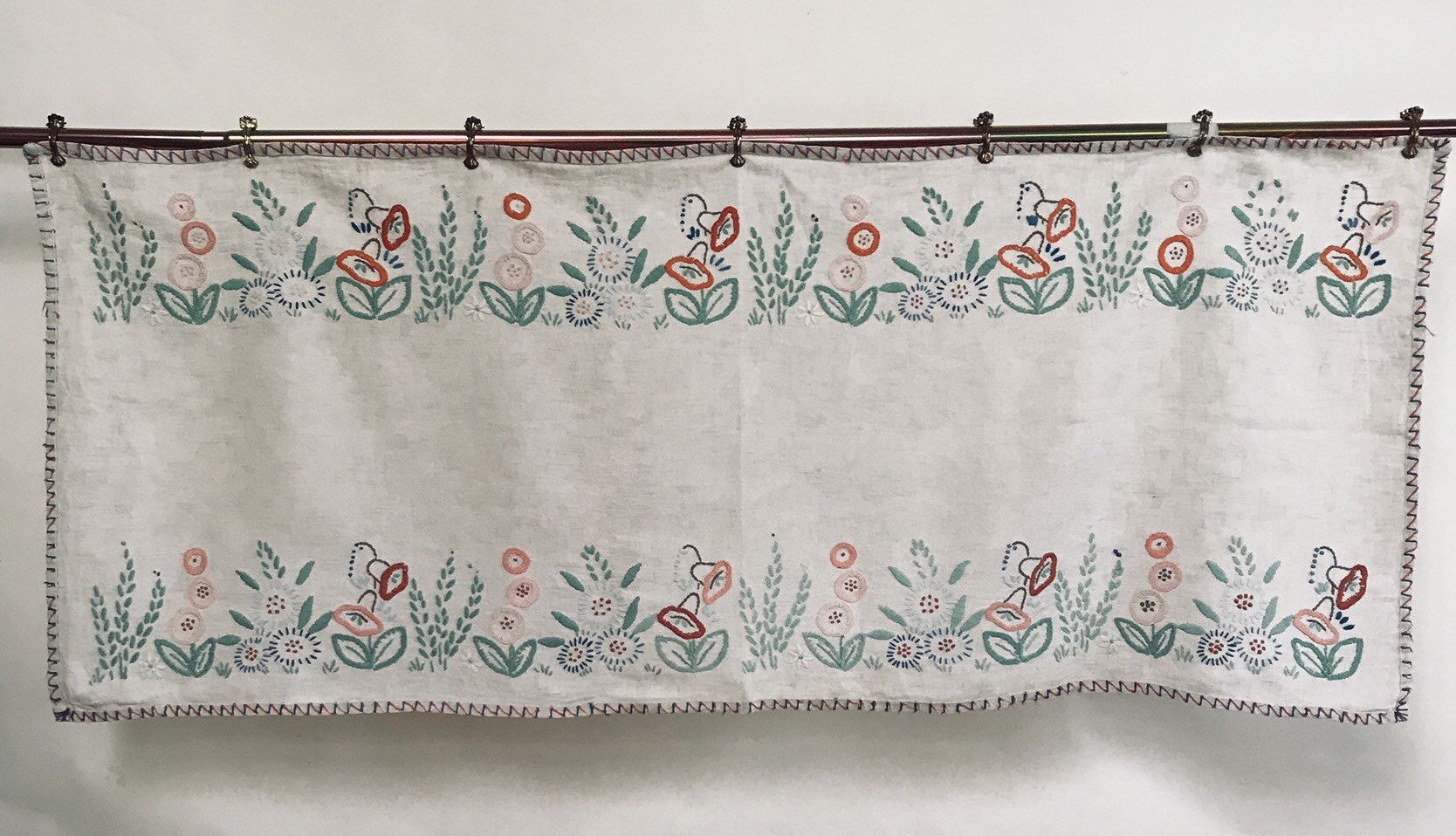 Vintage Table Runner English Country Cottage Style Table Linen 1930 ...