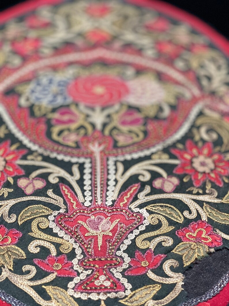 Antique Decorative Appliqué Panel Collectable Embroidery Textiles Home ...