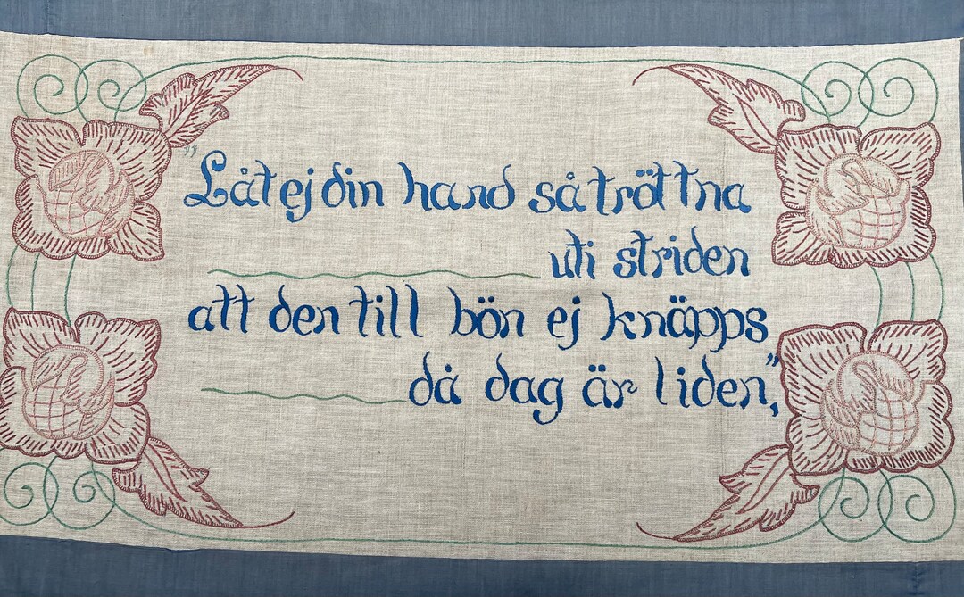 Art & Crafts Embroidery Sweden Collectable Antique Textiles Home Decor ...