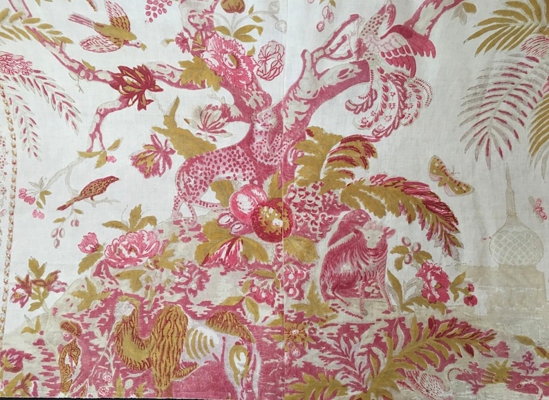 Blockprint Tree of Life Wallhanging Antique Textile Hand Painted 19th ...