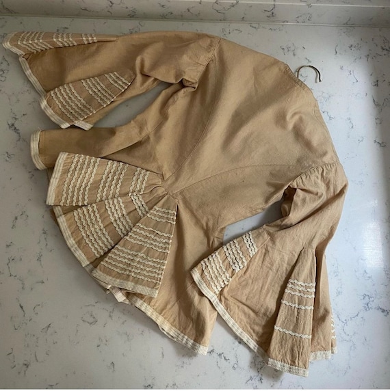 Victorian Linen Bodice 19th Century Jacket French Lin… - Gem