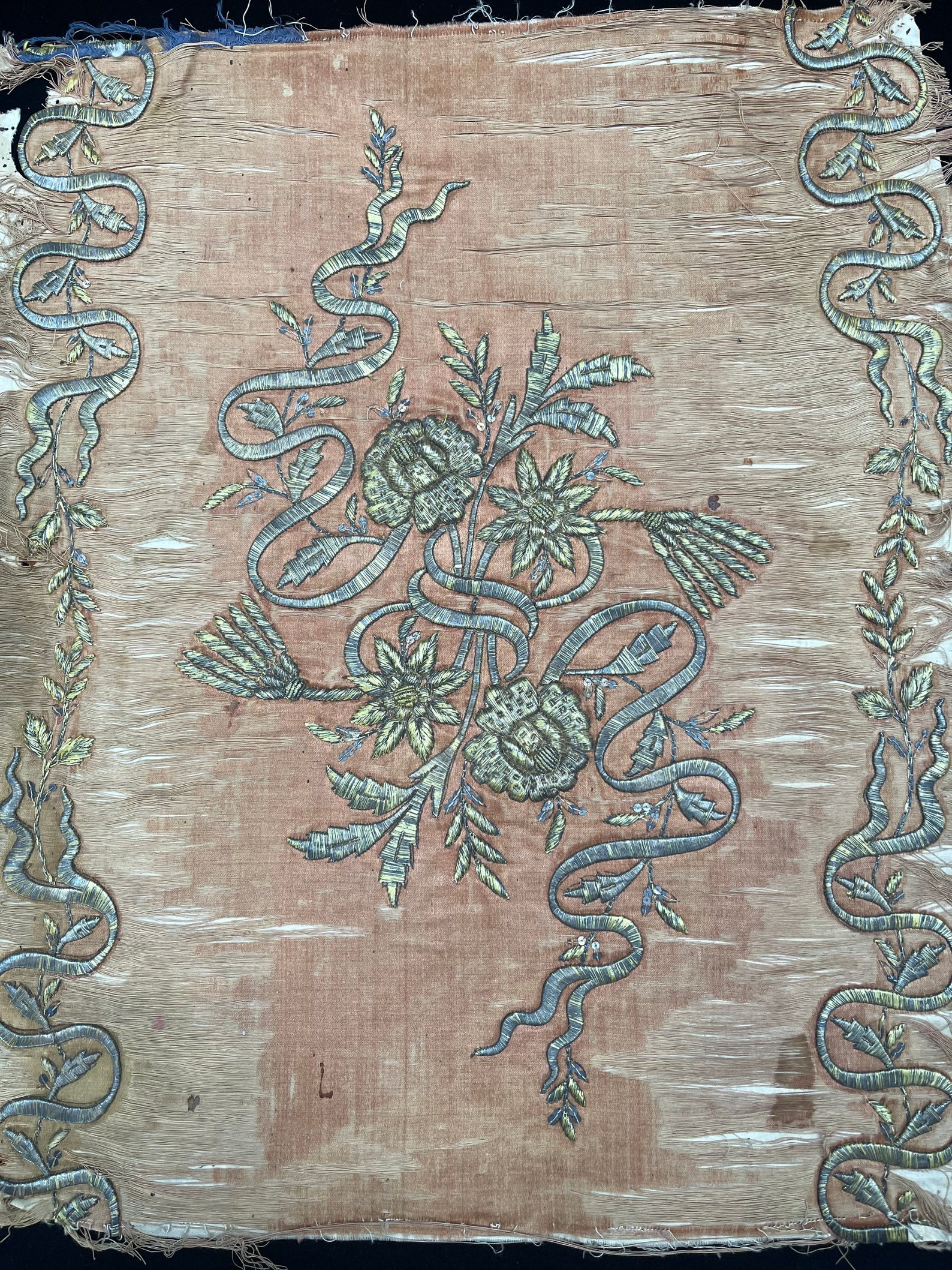 Antique Embroidered Panels Ottoman Period Pair Antique Embroidered ...