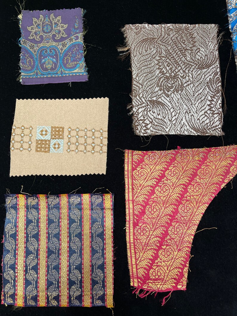 Antique Textile Fragments Patchwork Sewing Samples Craft Pack World ...