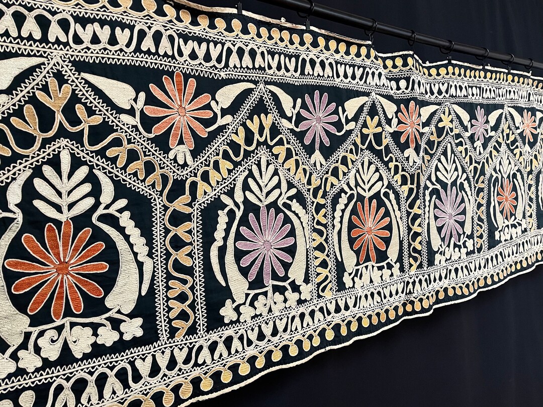 Silk Embroidered Wall Hanging Room Decor Wall Art Traditional Suzani ...