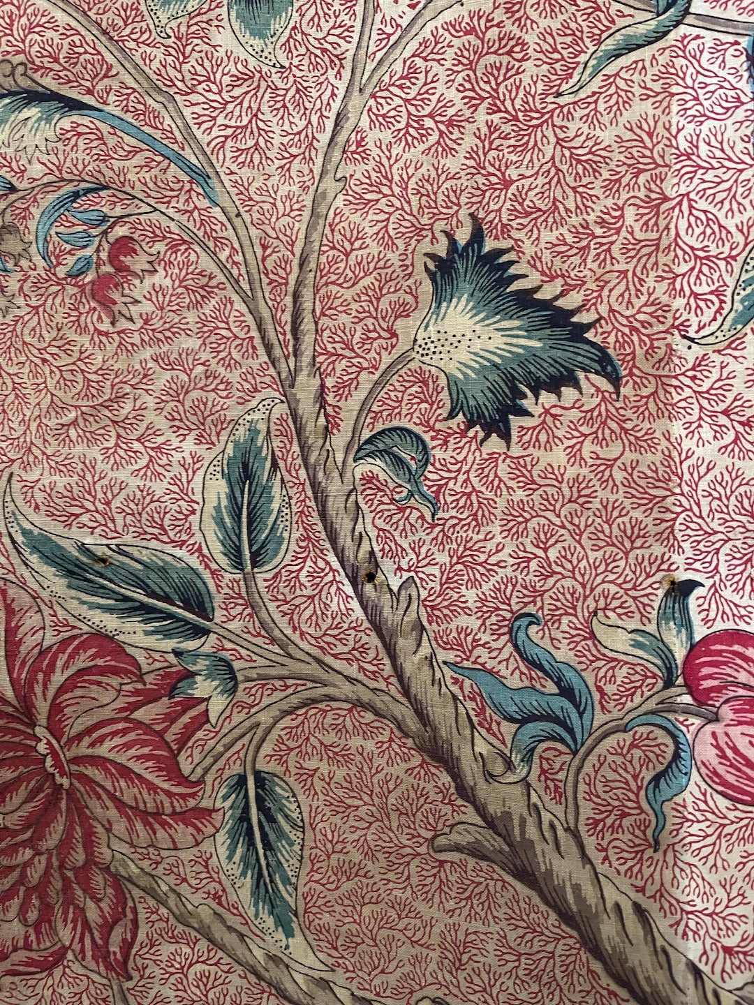 Antique Chintz Fabric Textile Floral Fabric French Chintz Panel Curtain ...