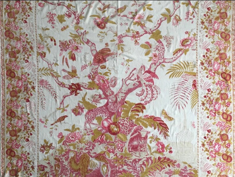 Blockprint Tree of Life Wallhanging Antique Textile Hand Painted 19th ...