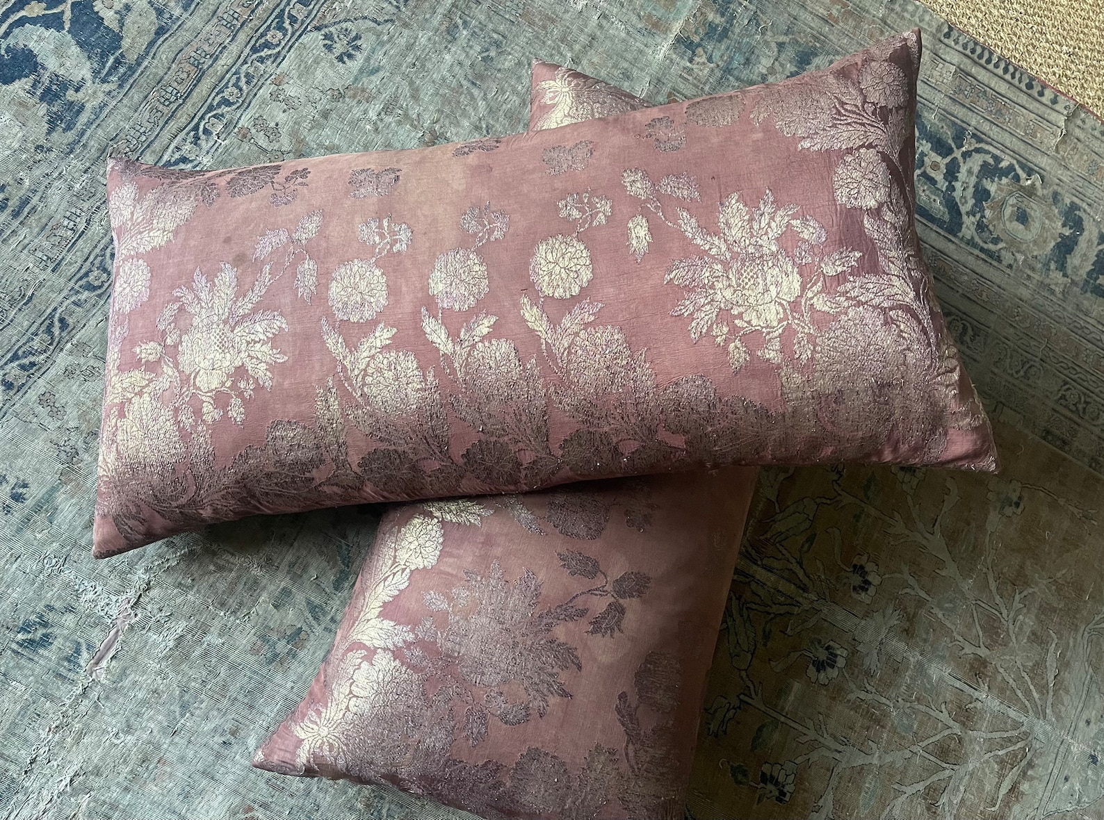 Silk Brocade Cushion 19th Century Ottoman Silk Brocade Vintage Handmade ...