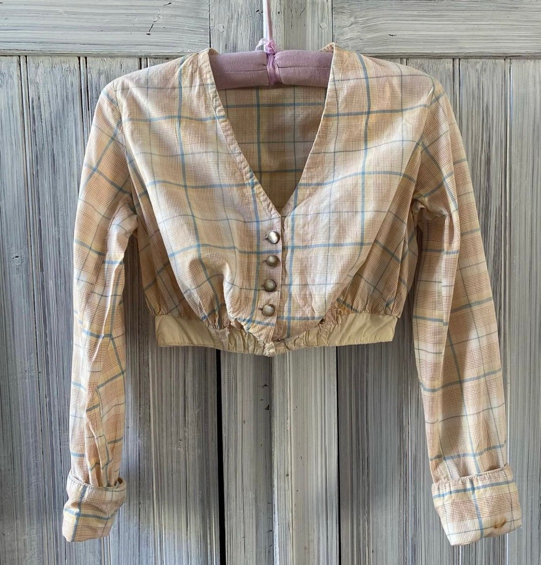 Petite 19th Century Bodice Madras Check Top Victorian Costume ...