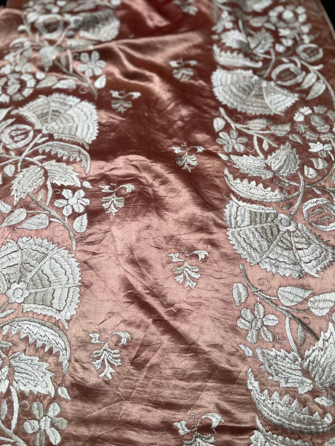 Antique Ottoman Embroidered Runner Silk Embroidery Home Decor ...