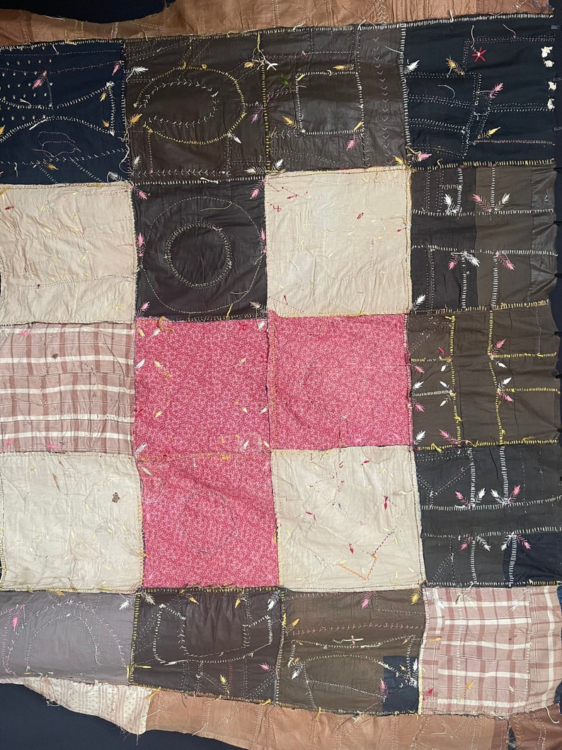 Antique Patchwork Crazy Quilt Quilt Bed Cover Vintage - Etsy