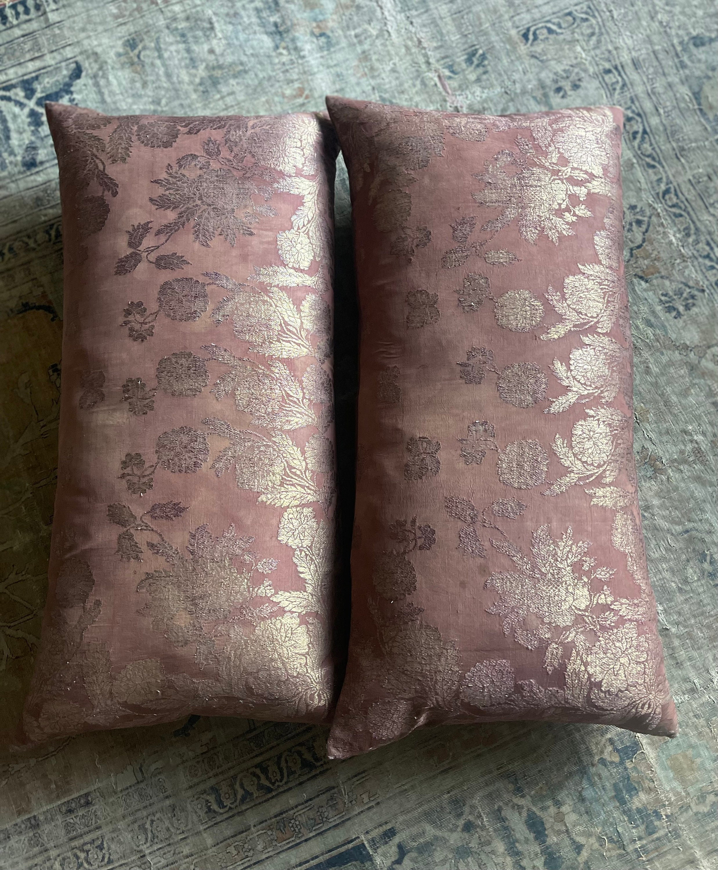 Silk Brocade Cushion 19th Century Ottoman Silk Brocade Vintage Handmade ...